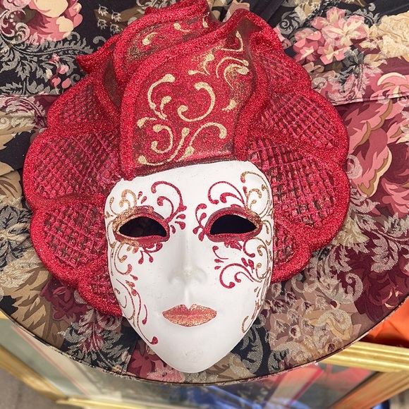 Accents | Venetian Decorative Wall Mask Sylvia Red | Poshmark